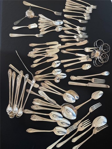Lot of Vintage Nickel-Silver Silverplate Flatware 80+ Pieces Over 5LBS ...