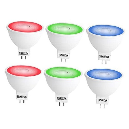 RGB MR16 LED BULB, Red Green Blue MR16 bulb 12V 5W, GU5.3 Pin Base Mix ...