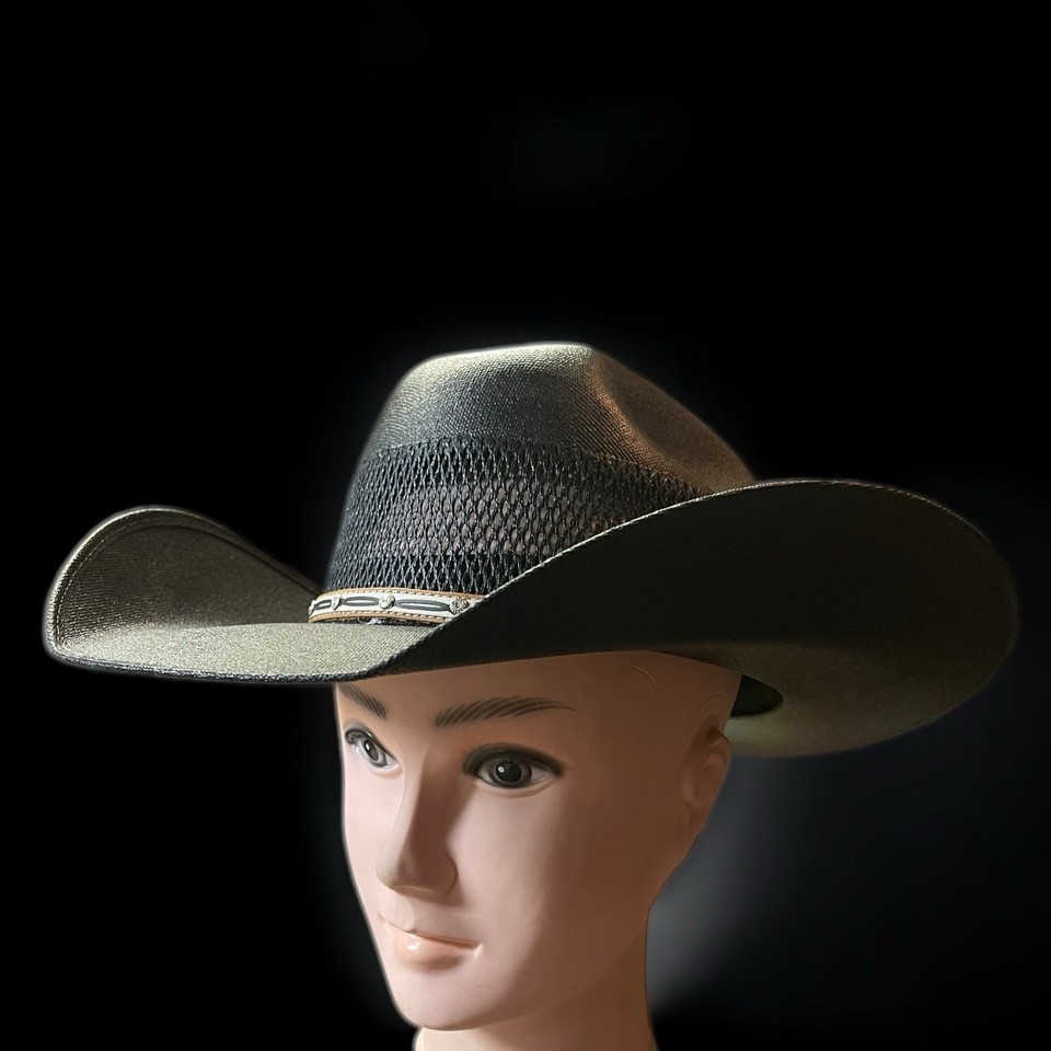 Black Western Hat For Men. Straw Cowboy Hat For Men. Sombrero Vaquero ...