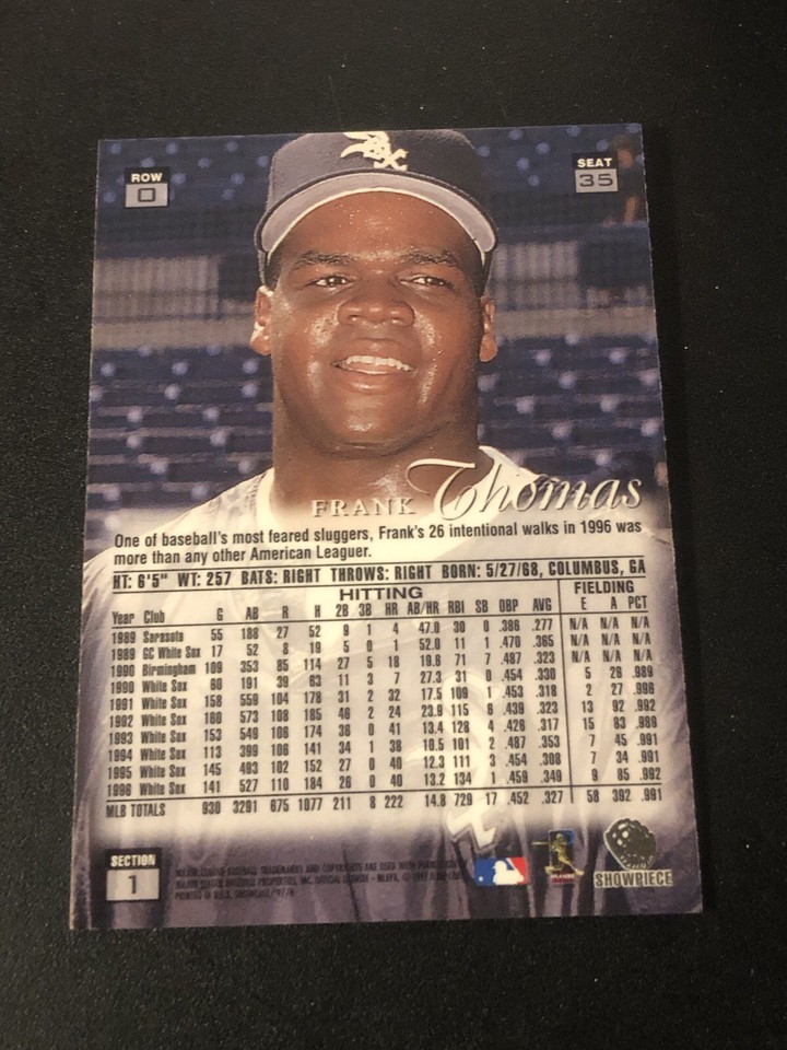 1997 Flair Showcase #35 Row 0 Frank Thomas | eBay