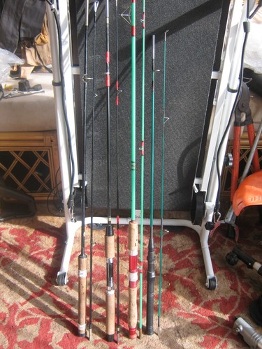 FOUR SMALL FLY FISHING RODS,AVERAGE 6FT, GREAT FOR SMALL STREAMS OR ...