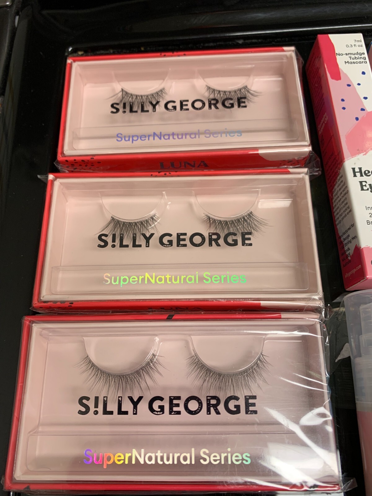 10 lot Silly George Lashes + LinerBond + lash serum + heart eyes ...