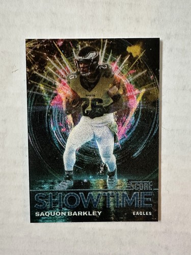SAQUON BARKLEY SHOWTIME SSP 3-D Lenticular 2024 Panini Score CASE HIT ...