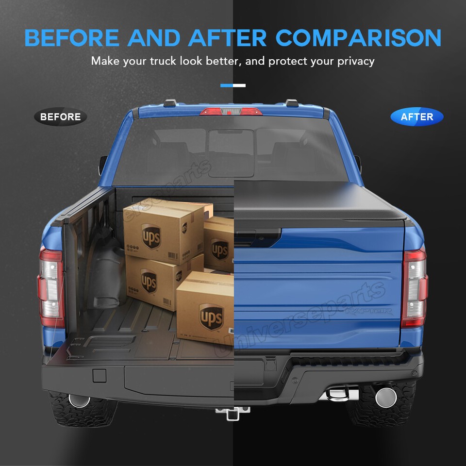 5.2FT 5.2' SOFT ROLL-UP TONNEAU COVER FOR 2015-2023 CHEVY COLORADO GMC ...