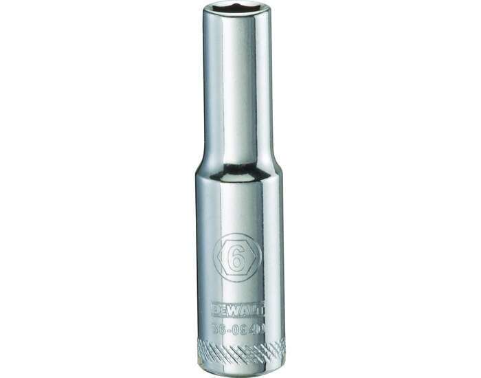 Drive Socket, 6 mm Socket, 1/4 in Drive, 6-Point, Steel, Polished ...