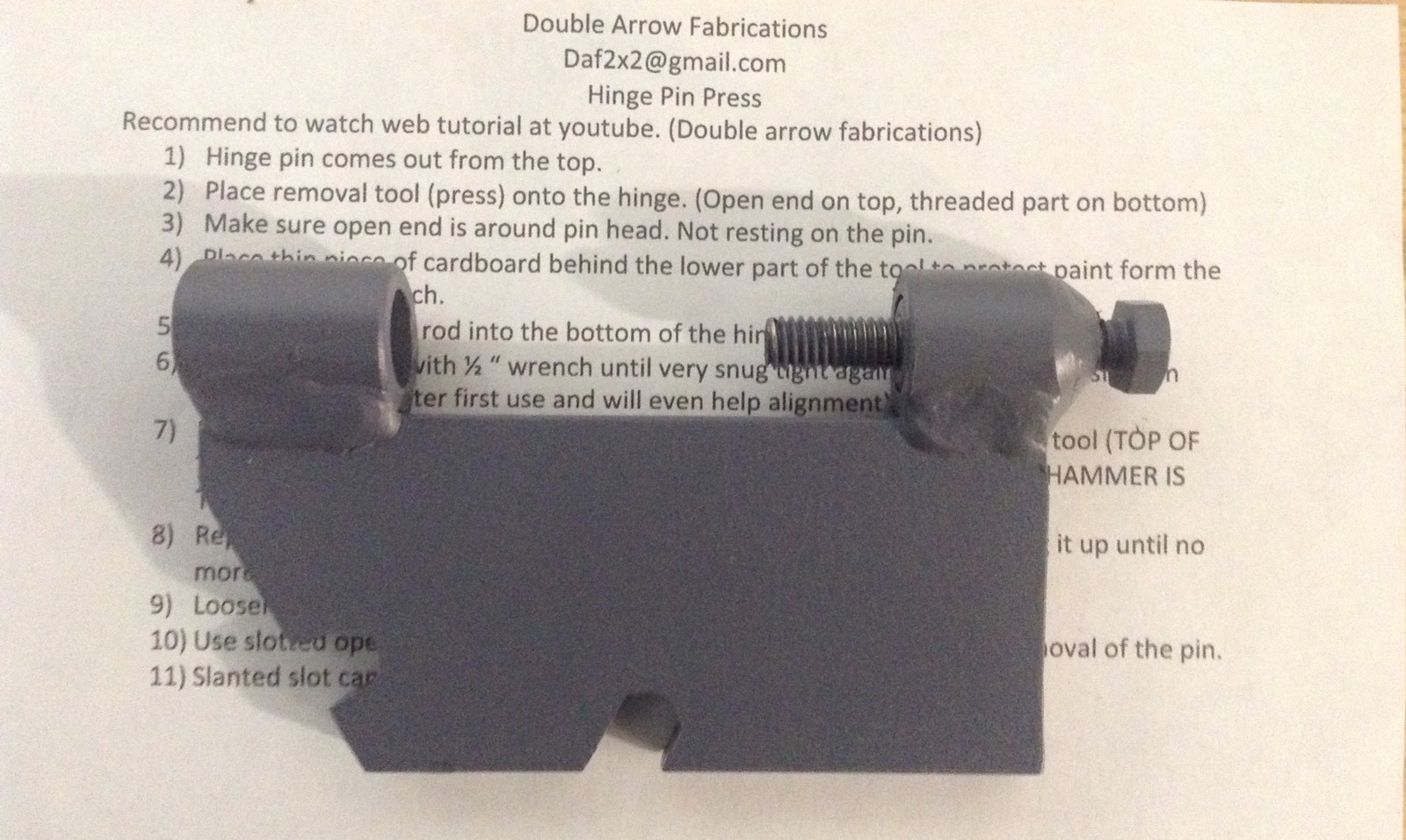 The Original Tahoe/Suburban Door Hinge Pin Puller | Gray | American ...