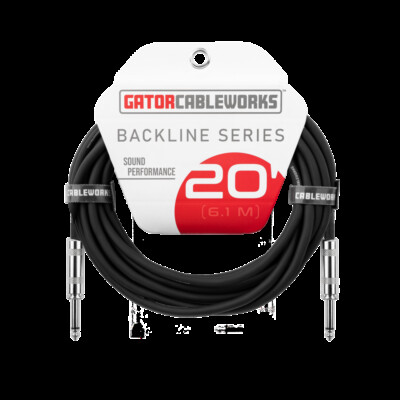 Gator Cableworks Backline Series Instrument Cable, Straight to Same ...