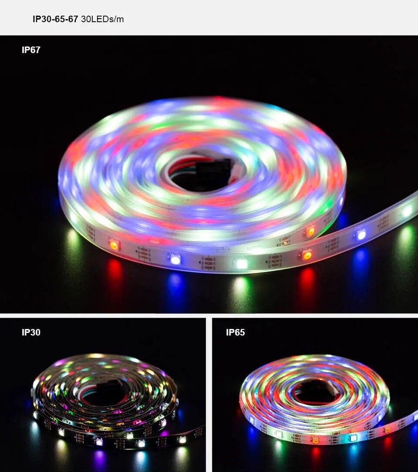 SK6812 RGBW Led Strip Light 4 in 1 Individual Addressable Led Lights 5V ...
