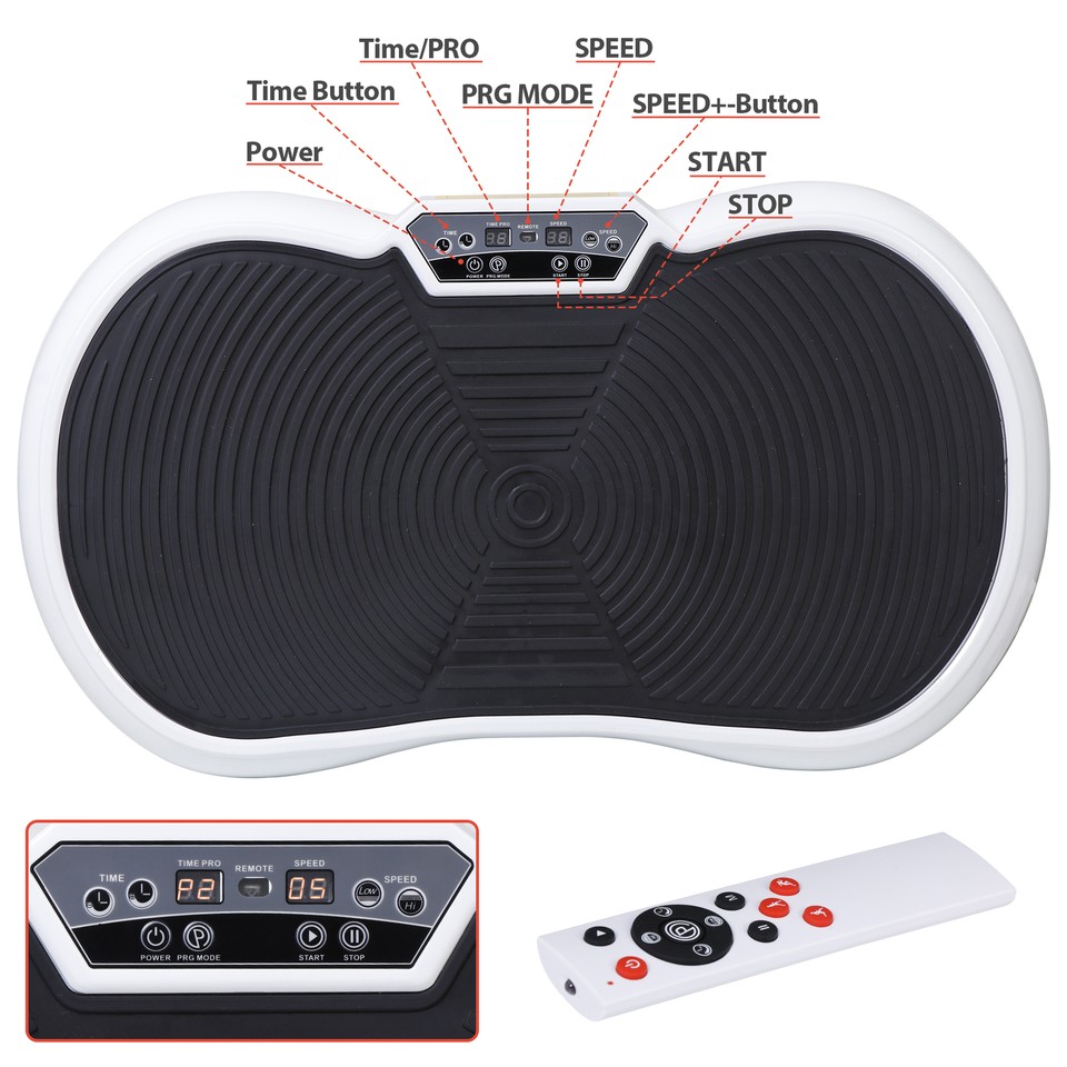 Vibration Plate Fitness Platform Exercise Machine Full Body Shaker ...