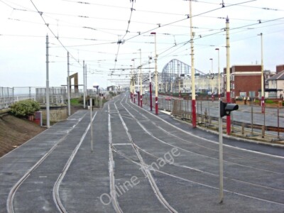 Photo 6x4 New track layout on approach to the new Blackpool Tram Depot ...
