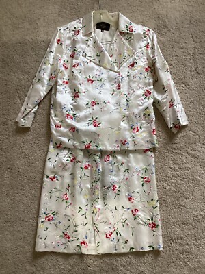 NWOT Tocca silk suit white with embroidery size 6 | eBay