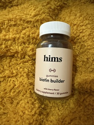 Hims Biotin Builder Gummies Wild Cherry Flavor 30 Count New Sealed Exp ...