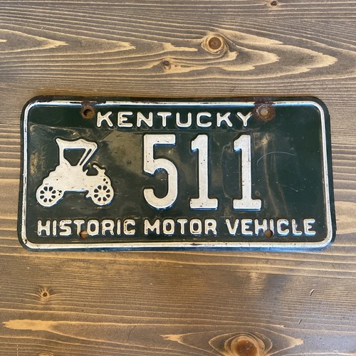 Kentucky Historic Motor Vehicle License Plate 511 Green White Border | eBay