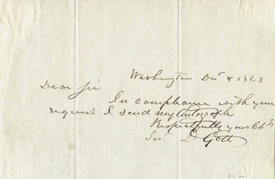 DANIEL GOTT - AUTOGRAPH LETTER SIGNED 12/08/1848 | eBay
