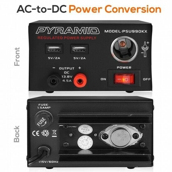 Pyramid PSU990KX Bench DC Power Supply - AC-to-DC Power Converter (4.5 ...