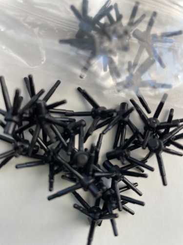 LEGO- NEW-#19119-BLACK- PLANT/ FLOWER STEM WITH BAR-6 STEMS-10 PIECES ...