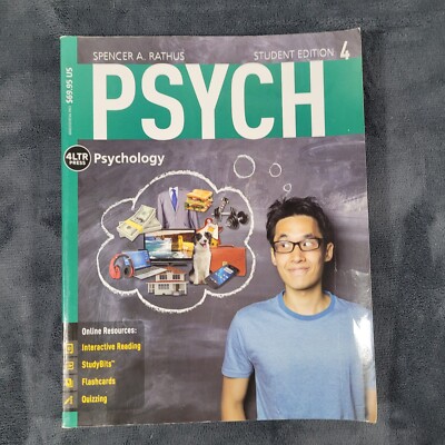 Psychology Psych Student Edition 4 Spencer A. Rathus Paperback Textbook ...