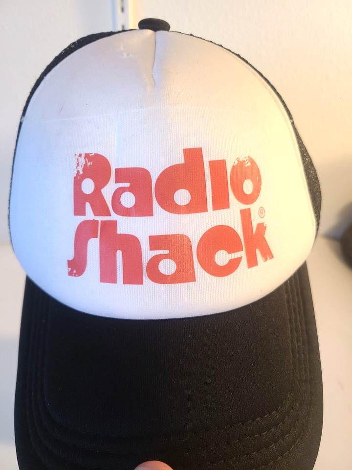 Radio Shack Black White Trucker Hat Vintage Foam Mesh Hat Radio Shack ...