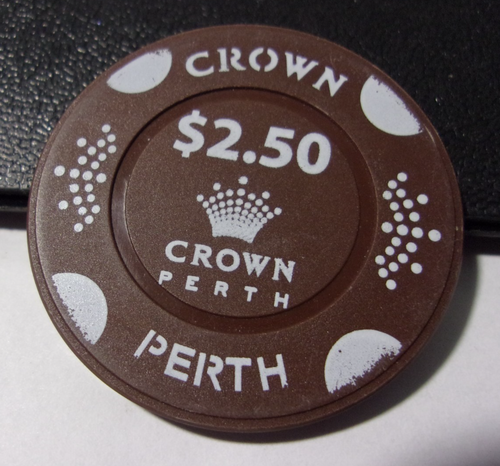 CROWN PERTH HOTEL CASINO $2.50 gaming casino poker chip - Perth, WA ...