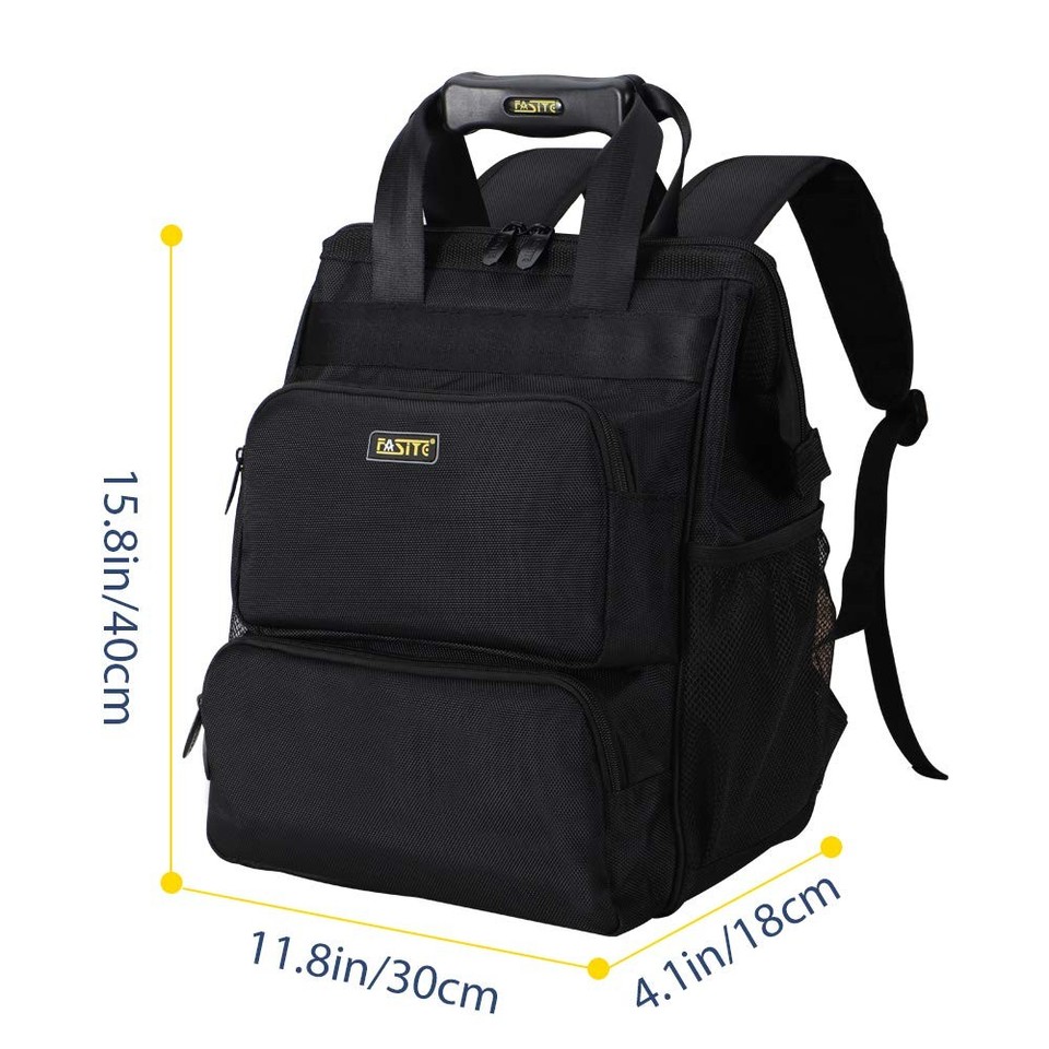 Tool Bag Backpack, Heavy Duty Durable Electrician Work Pack for Hand ...