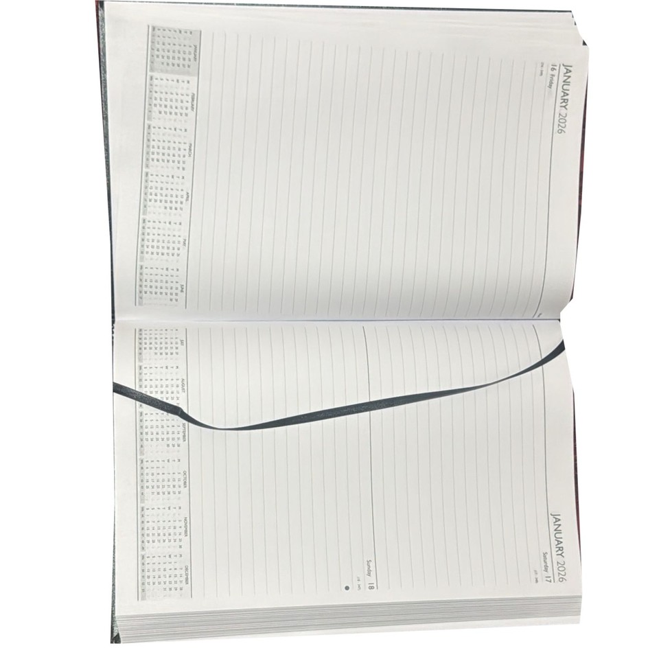 2026 A4 Diary / Page a Day / Week to View / Desk Diary Hard Backed New ...