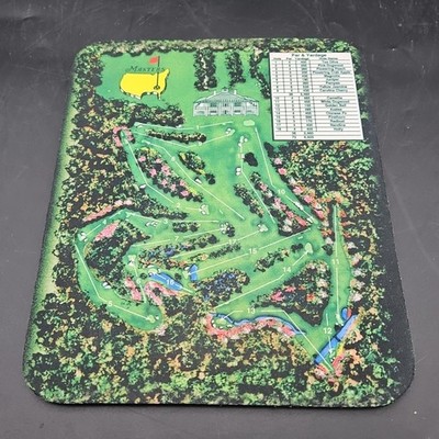 RARE Masters Augusta Major Golf Tournament Rare Mouse Pad Course Layout ...