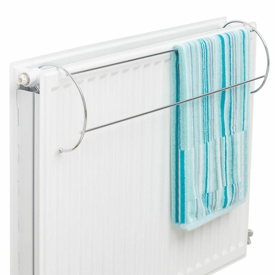 2 x Chrome Twin Radiator Indoor Clothes Airer Dryer Towel Rail Rack ...