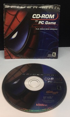 SpiderMan PC 2001 CD ROM game Kelloggs Cereal Sleeve Bonus Movie ...