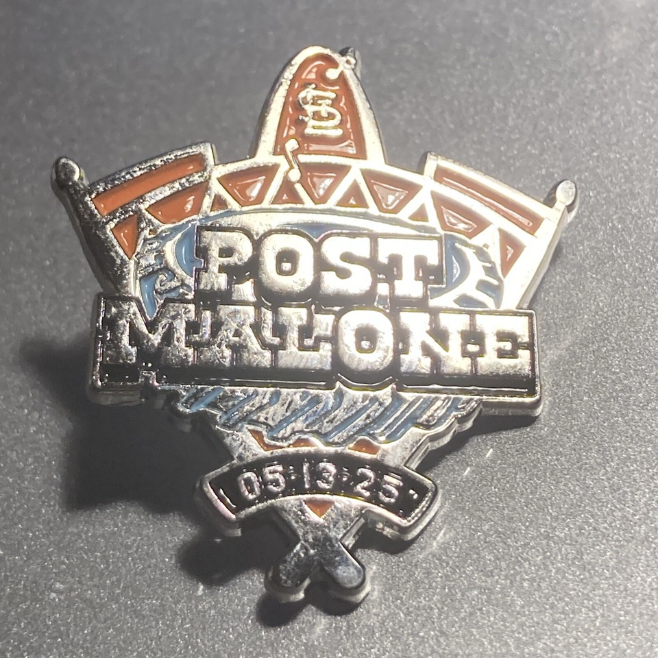 Post Malone Big Ass Stadium Tour Employee Pin St Louis Busch 5/25 | eBay
