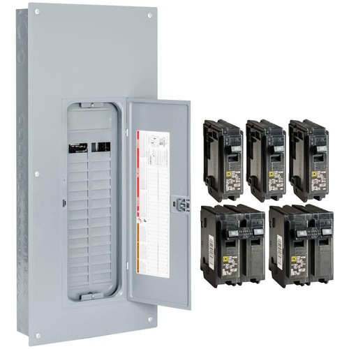 square d 225 amp 30 space 60 circuit main lug indoor panel box load ...