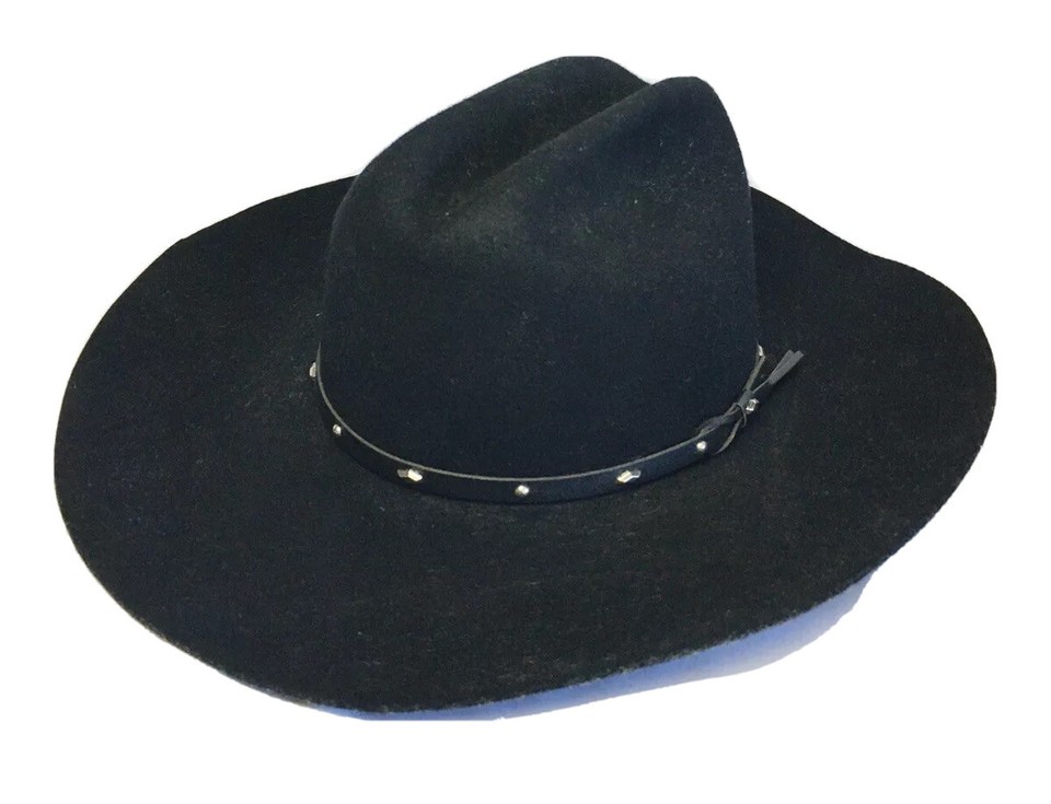 Vintage Stallion Stetson XX Premium Wool Black Cowboy Western Hat Size ...