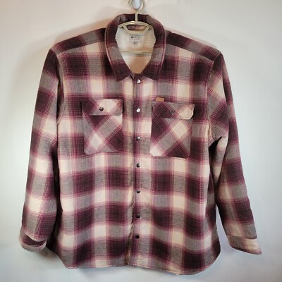 Matix Mens Maroon and Tan Plaid Shacket Faux Fut Lined 4XL | eBay