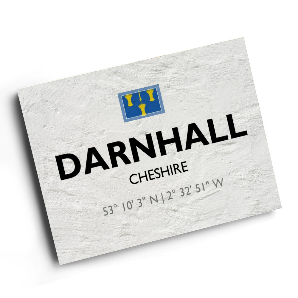 A3 PRINT - Darnhall, Cheshire - Lat/Long SJ6363 | eBay