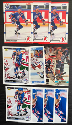 Mark Messier 11 card lot. Pro Set, Upper Deck, Score New York Rangers ...