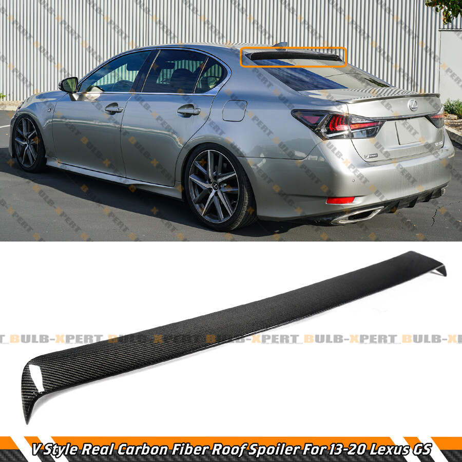 FOR 13-20 LEXUS GS300 GS350 GS450H GSF V2 CARBON FIBER REAR WINDOW ROOF ...