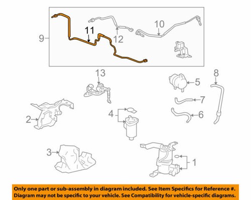 48986-60050 Toyota Tube, height control, no.6 4898660050, New Genuine ...