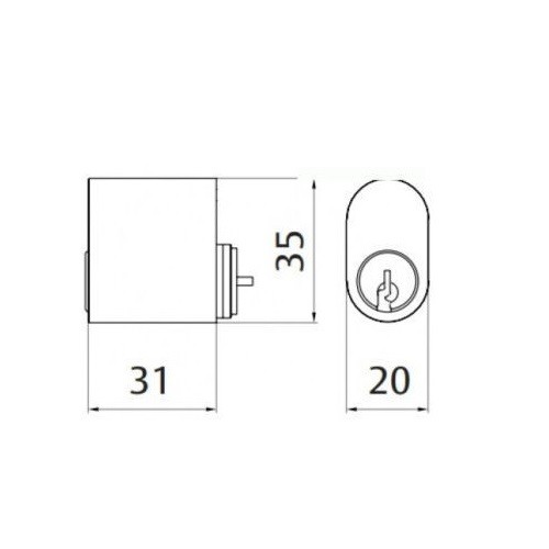 Scandinavian double oval lock cylinder Dorma 5 keys 7 pin analog of ...