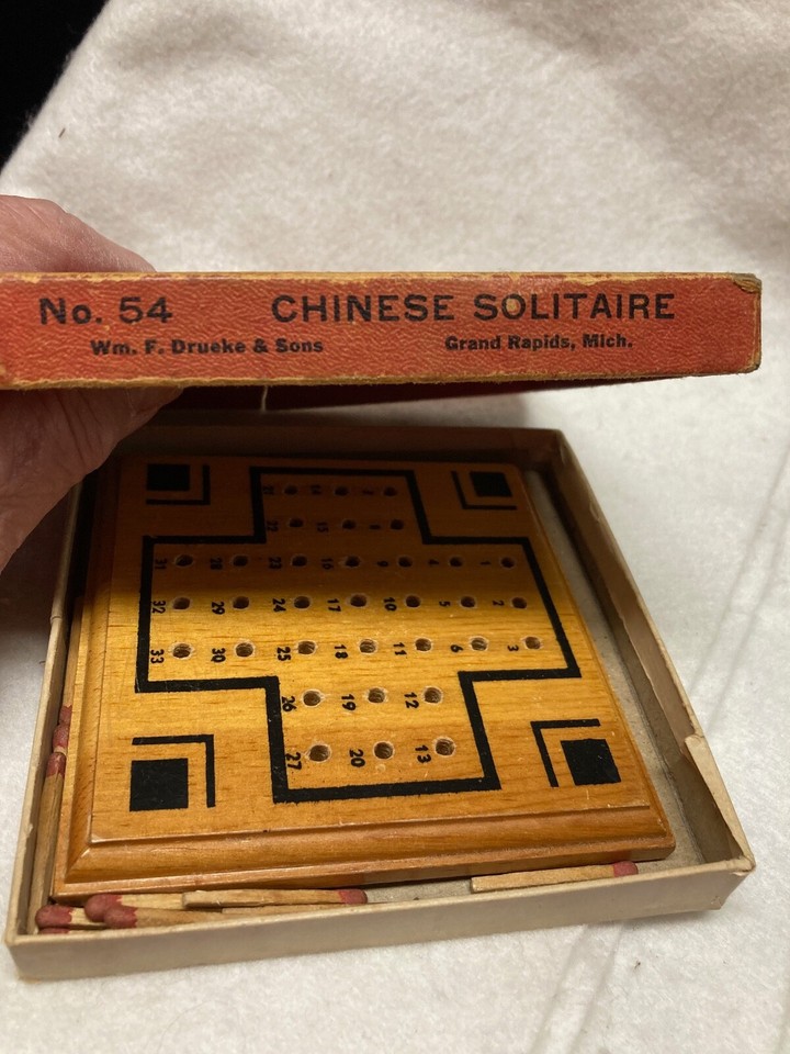 (103). Vintage # 54 Chinese Solitaire game | eBay
