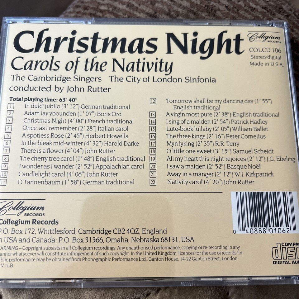 Christmas Night: Carols of the Nativity (CD) 40888010623 | eBay