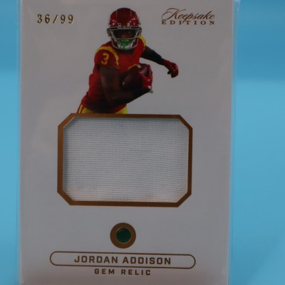 JORDAN ADDISON 2024 Keepsake Sports Edition Gem PATCH Relics #36/99 | eBay
