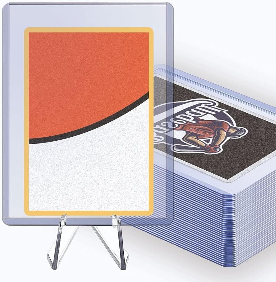 Trading Card Sleeves Hard Plastic Clear Case Holder 200 Baseball Cards ...