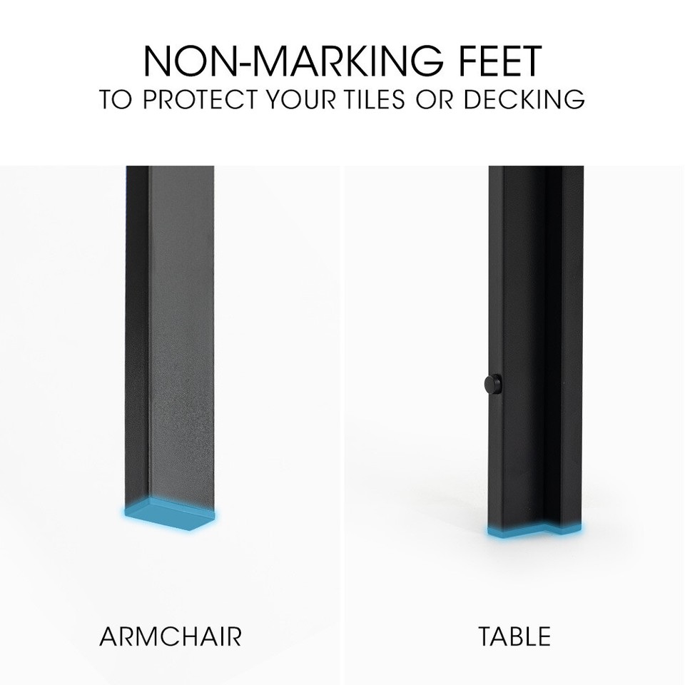 FORTIA 7pc Outdoor Dining Furniture Set Table and Chairs Setting for ...