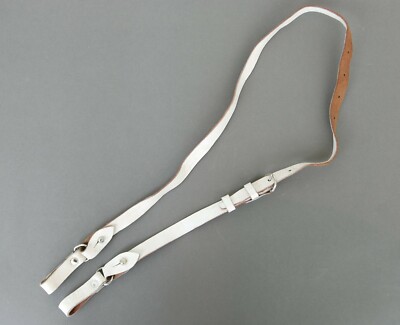ORIGINAL MILITARY CROSS SHOULDER STRAP WHITE LEATHER - UNIFORM ...
