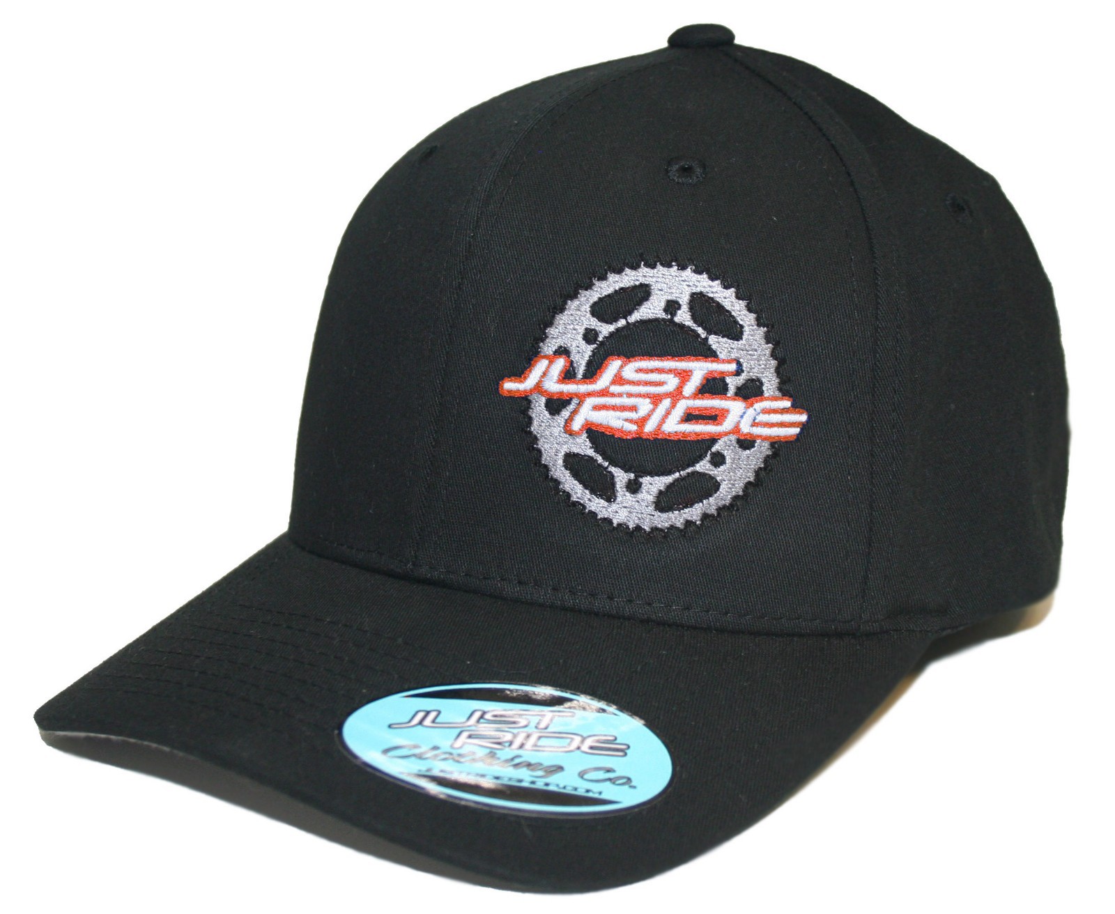 JUST RIDE FLEXFIT HAT FITTED CAP SPROCKET BMX MTB MOTOCROSS CYCLE ...