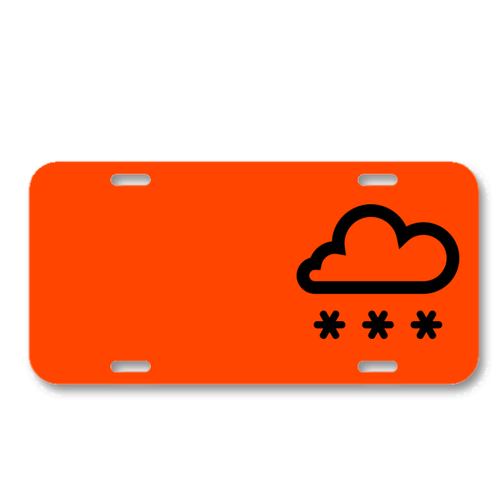 Snow Snowfall Snowing Icy Cold On License Plate Car Front Add Names | eBay
