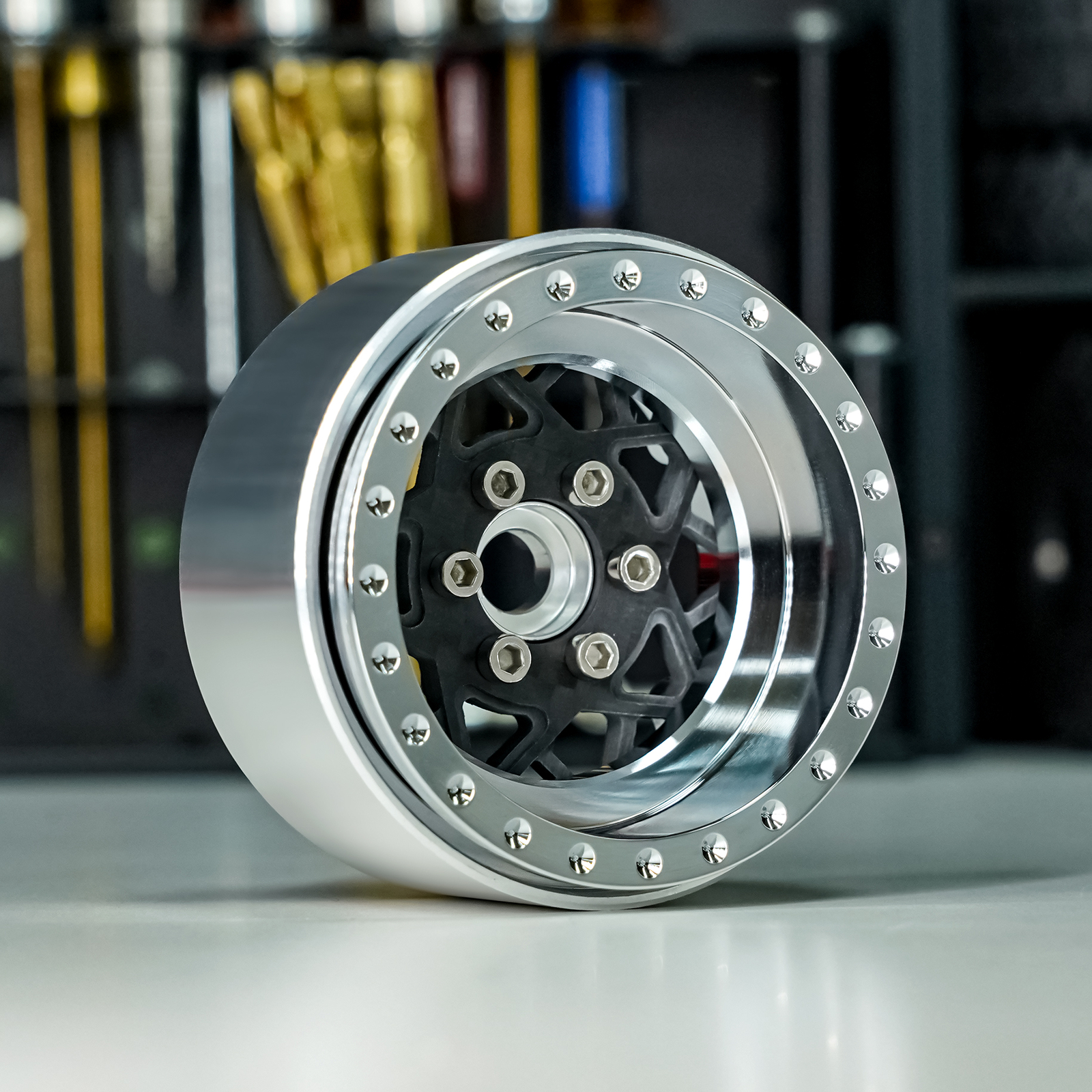 INJORA Offset -10mm 1.9" Beadlock RC Wheel Rims for SCX10 TRX4 VS4-10 ...