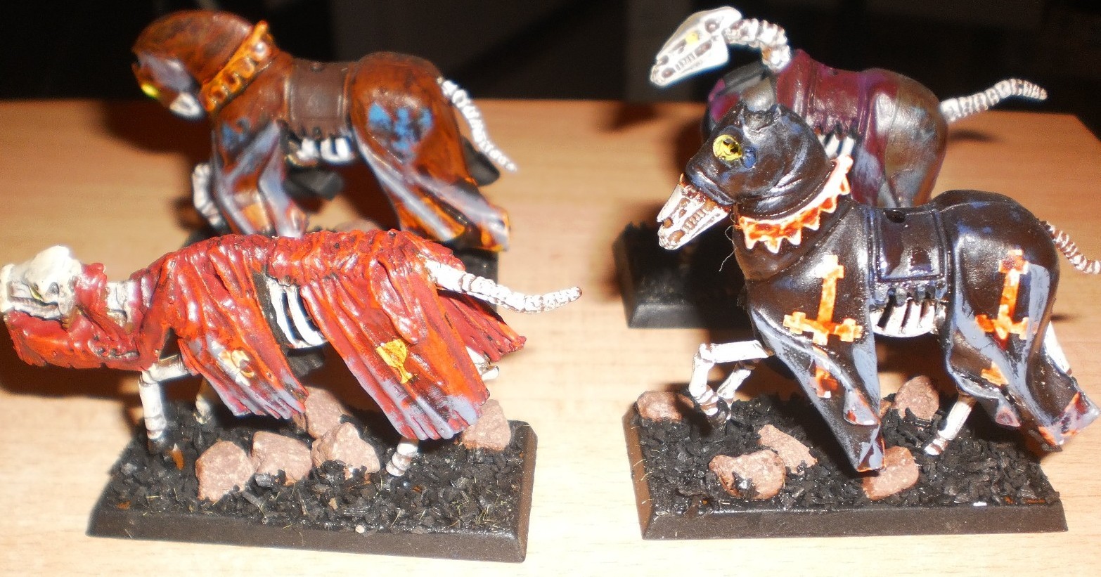 WARHAMMER FANTASY 5 METAL & PLASTIC MODIFIED UNDEAD MOUNTS STEEDS TOMB ...