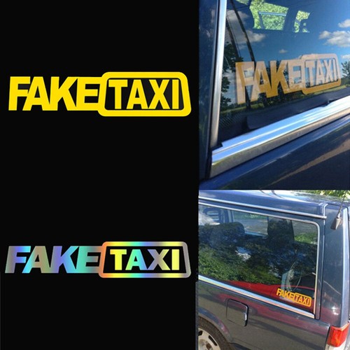 Universal FAKE TAXI Car Auto Sticker Decal Emblem Self Adhesive Vinyl ...
