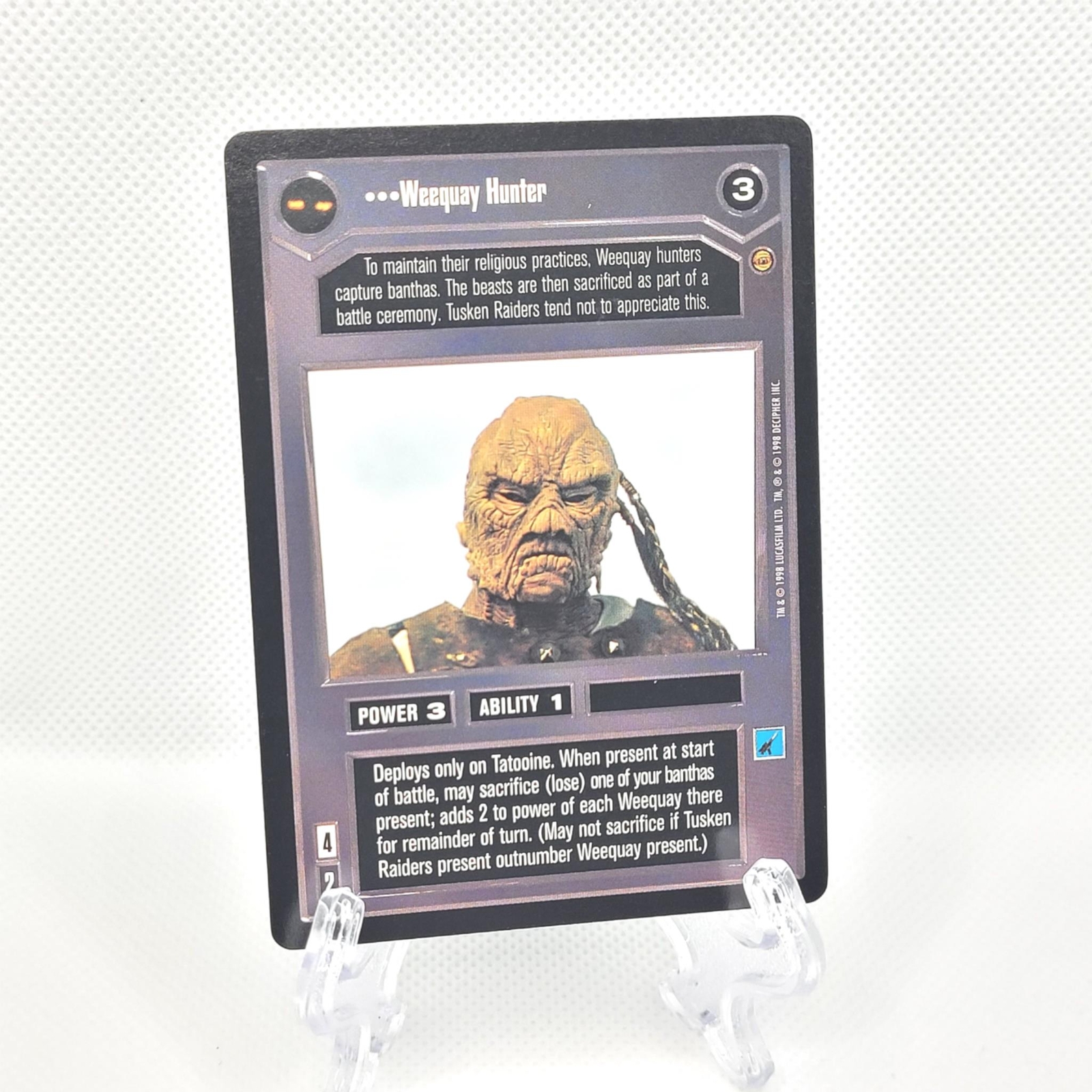 Star Wars CCG Jabbas Palace Limited Black Border Dark Side Weequay ...