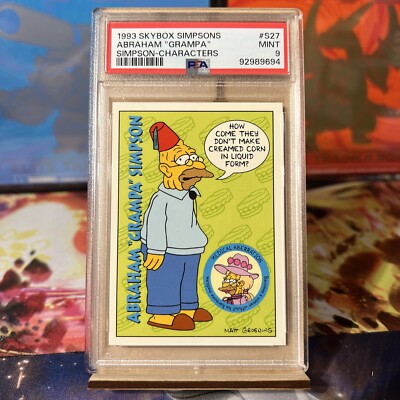 1993 Skybox Simpsons Abraham “Grampa” Simpson-Characters PSA 9 | eBay